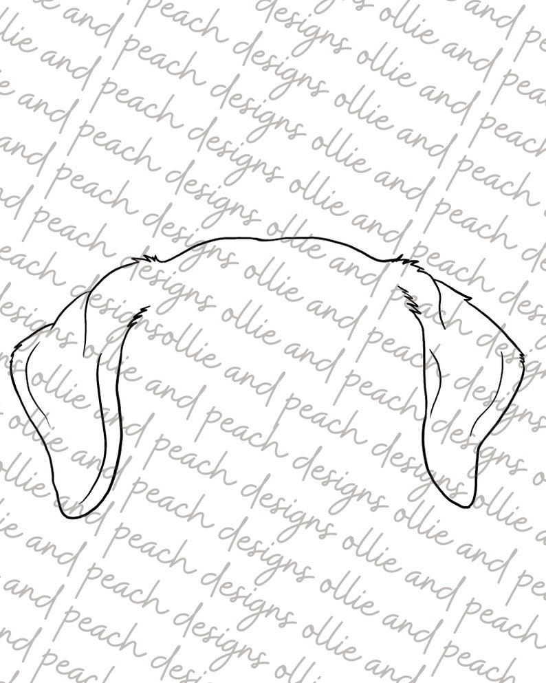Complete Labrador Ear Outline Bundle| Lab Ear Outline SVG and PNG ...