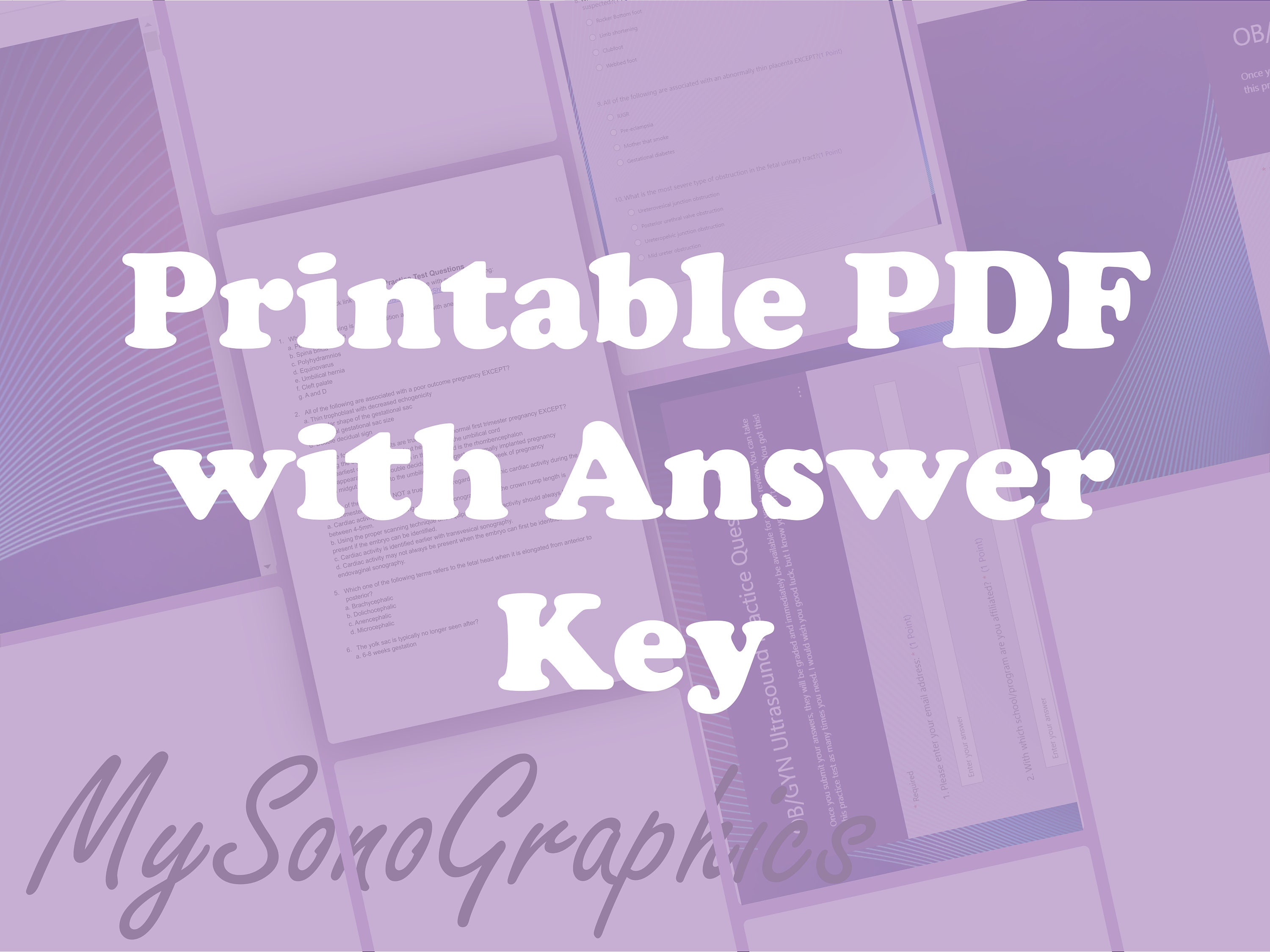 80 Ob Gyn Practice Exam Questions, Sonography, Ultrasound Tech ...