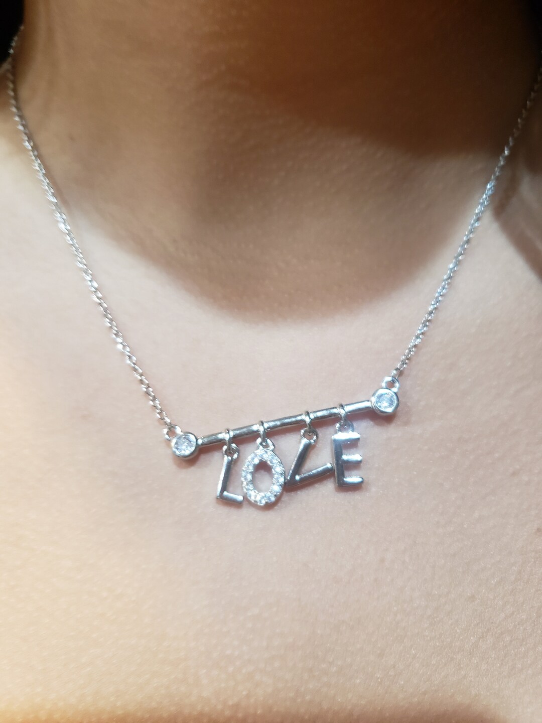 Love Necklace, Eternal Love Necklace, Love Letter Necklace, 925 Silver ...