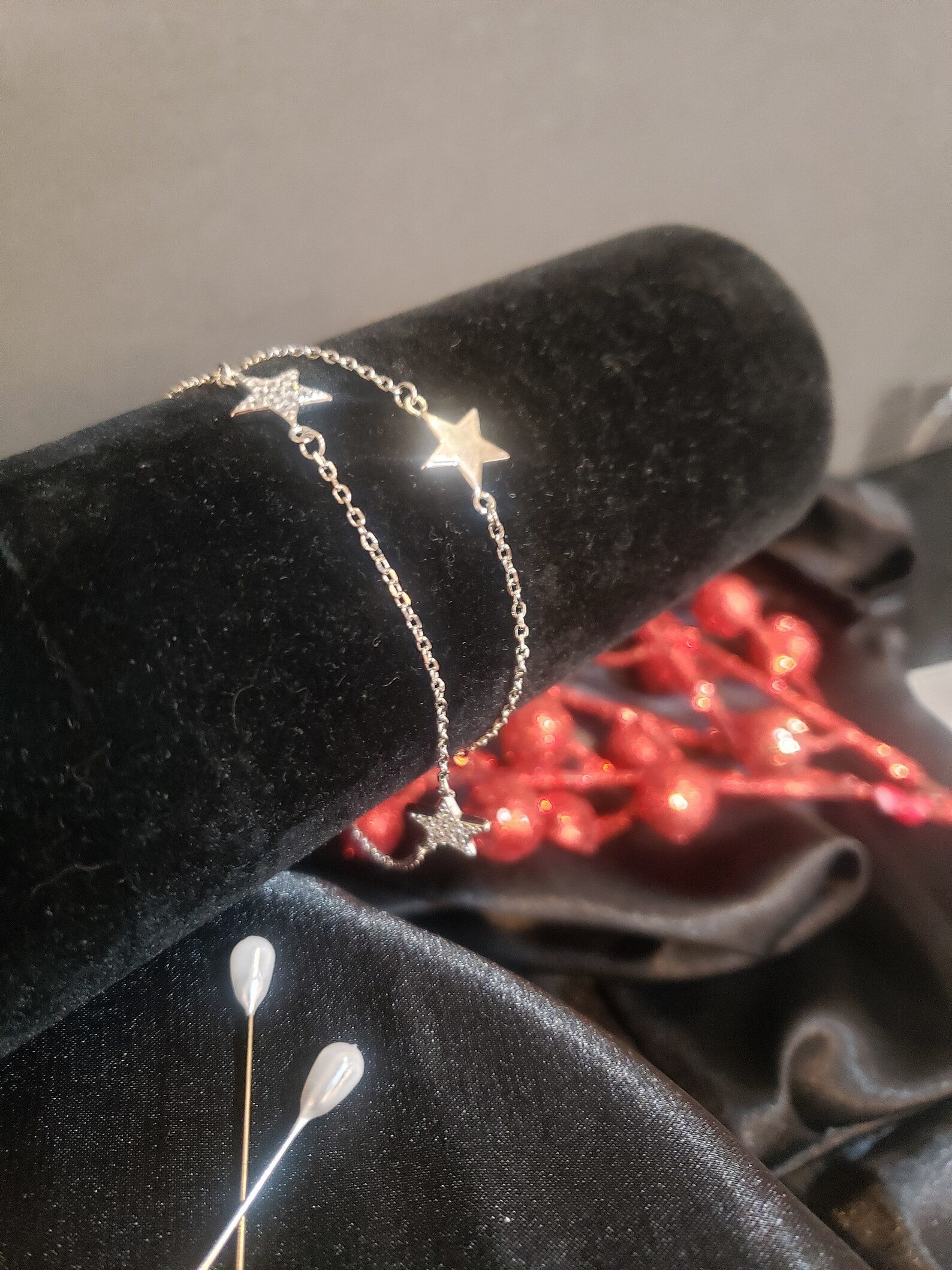 Double Strand Cable Link Chain, This Silver Star Bracelet Adjustable ...