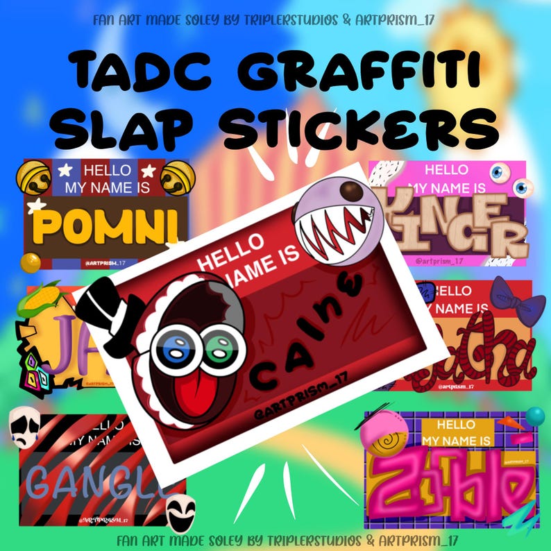 TADC Graffiti Slap Stickers - Etsy
