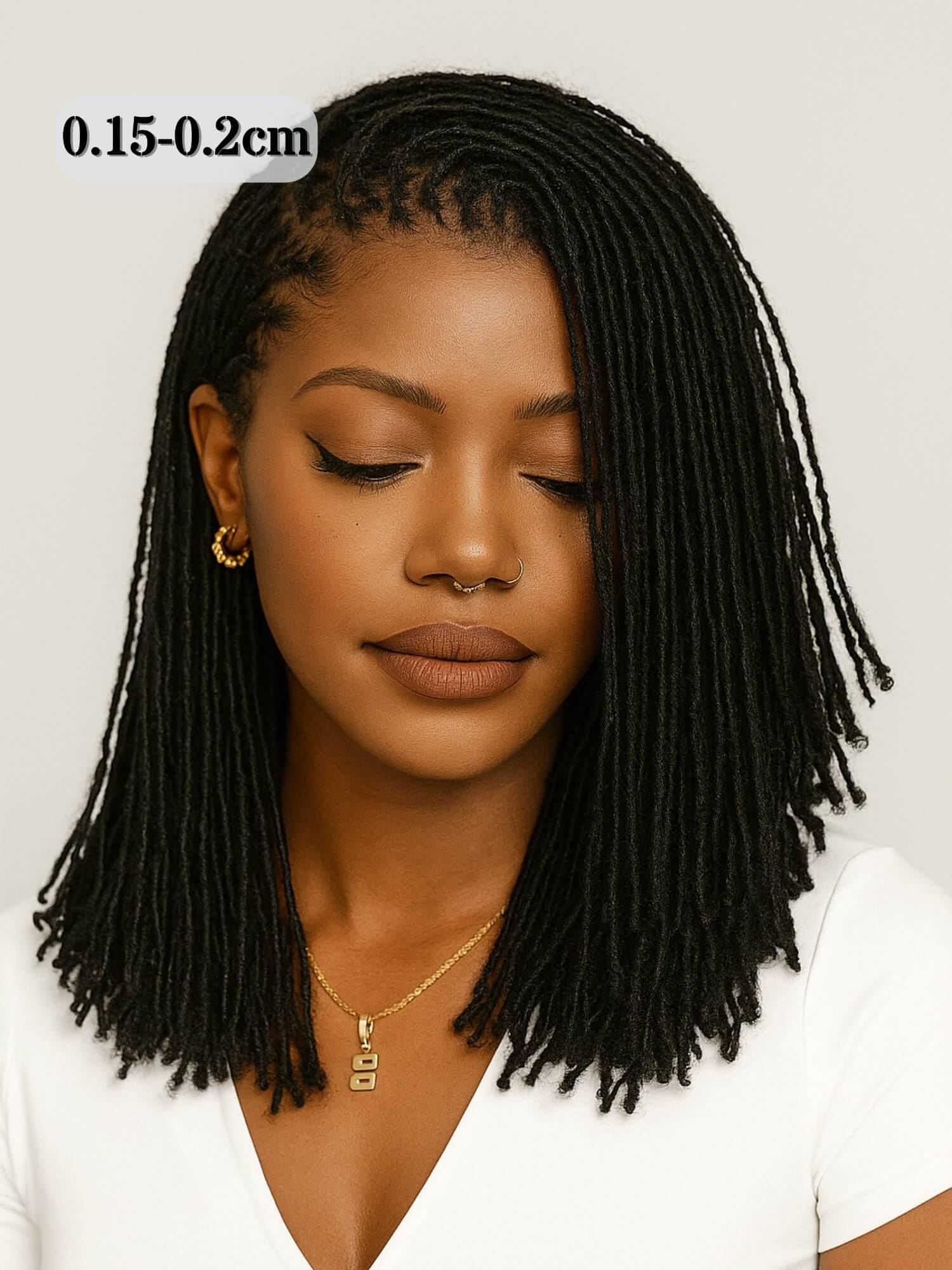 100% Human Hair Microlocs Extensions: Natural Black Sisterlocs Style - Etsy