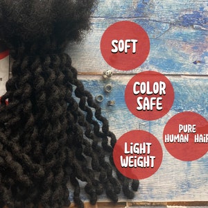 Deep Wave Human Hair Loc Extensions: Crochet Dreadlock Extensions - Etsy