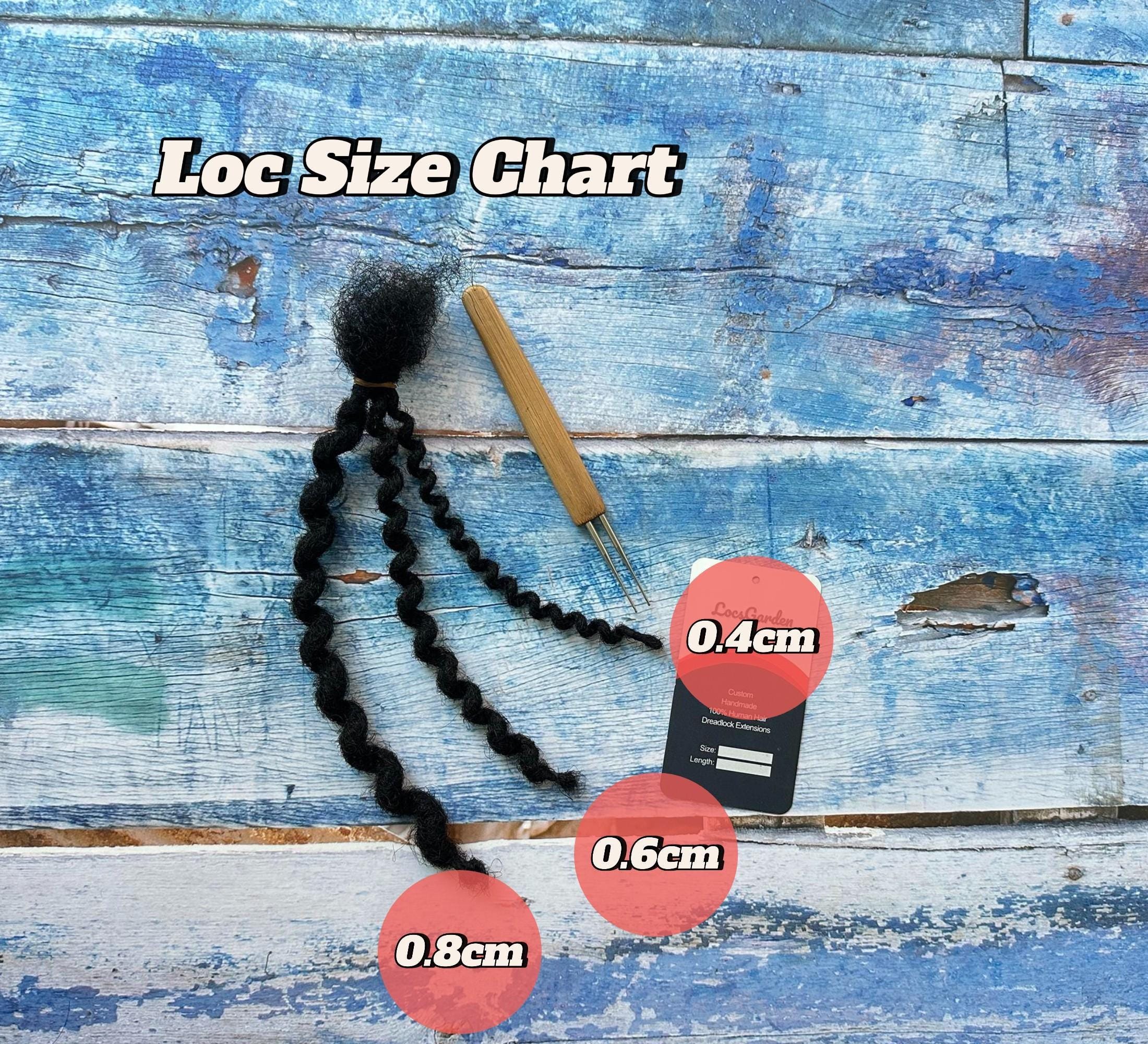 Handmade Deep Wave Human Hair Loc Extensions: Natural Black Dreadlocks ...