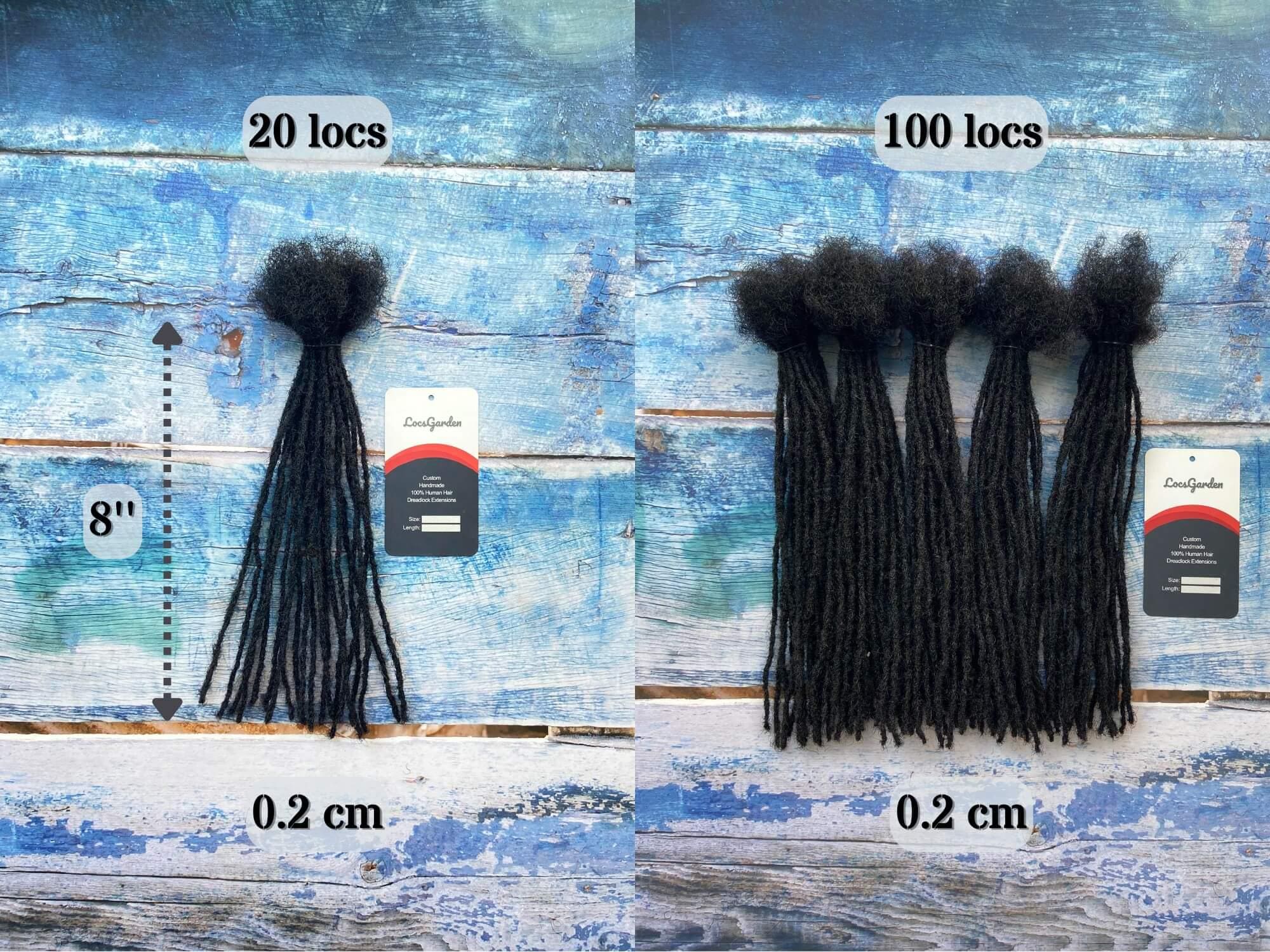 100% Human Hair Microlocs Extensions: Natural Black Sisterlocs Style - Etsy