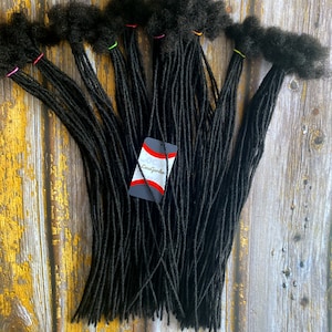 Handmade Human Hair Sisterlocks Extensions: Micro Locs (1B Natural ...