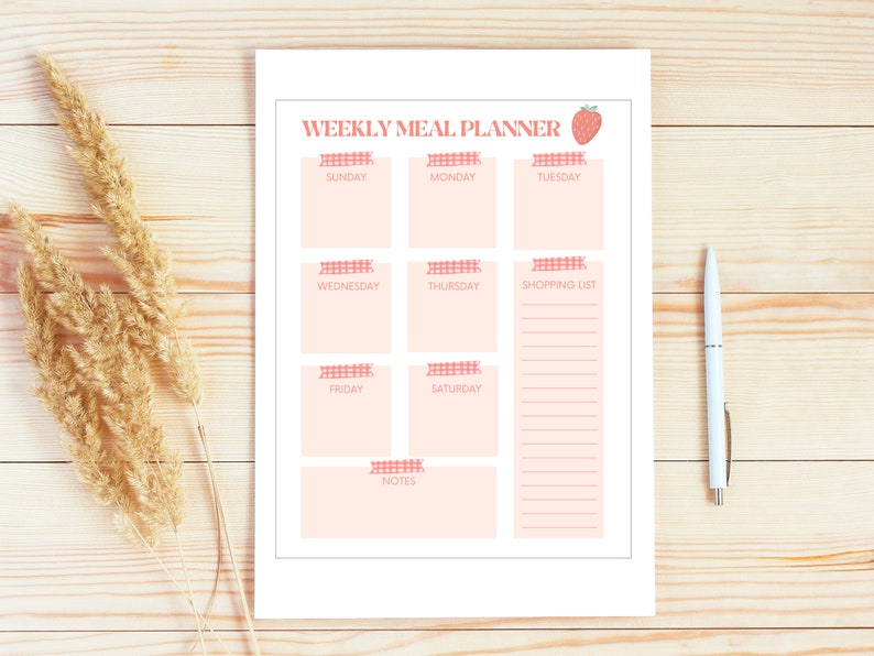 Weekly Meal Planner Printable | Meal Planner Printable | Instant ...