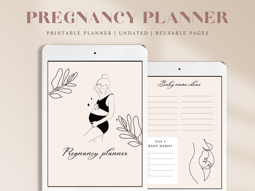 Printable Pregnancy Planner Pregnancy Journal Baby Name List Hospital ...