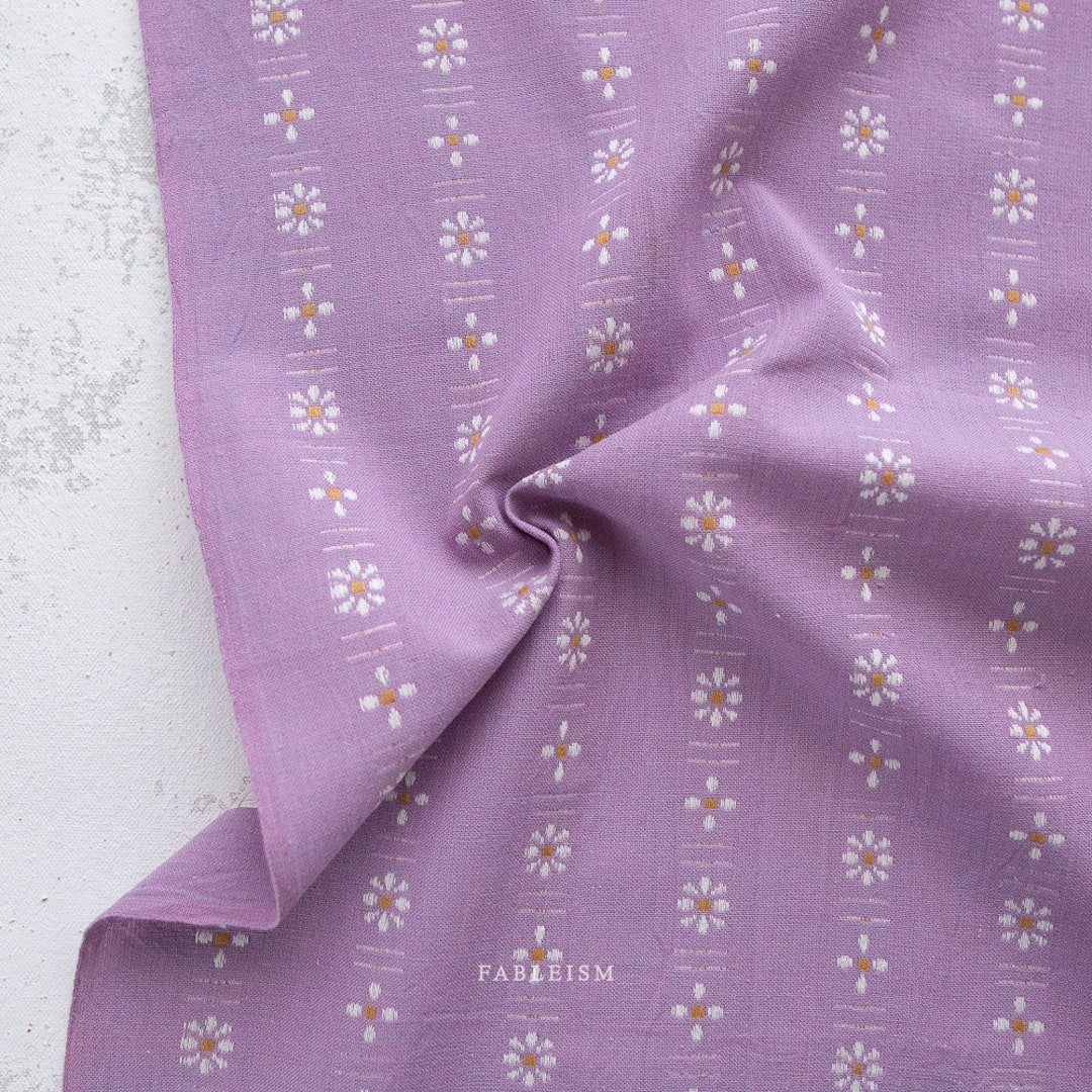 Daisy in Lavender Sachet Forest Forage Fabric by Fableism - Floral ...