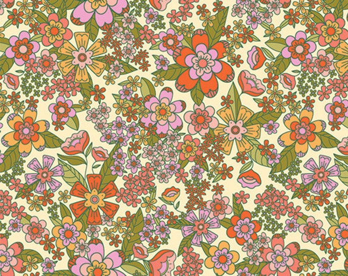 Stay Groovy Sunshine Floral Fabric by AGF Studio for Art Gallery ...