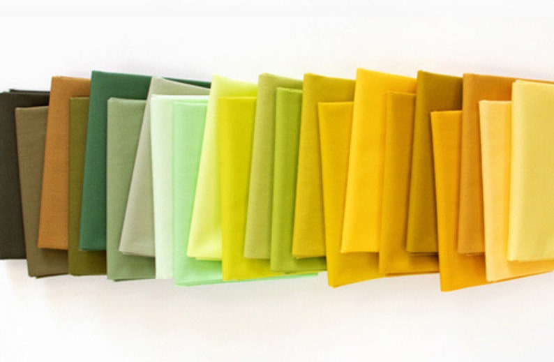Sprouting Pure Solids Fabric Bundle by Art Gallery Fabrics Fat Quarter Bundle Continuous Yardage ...