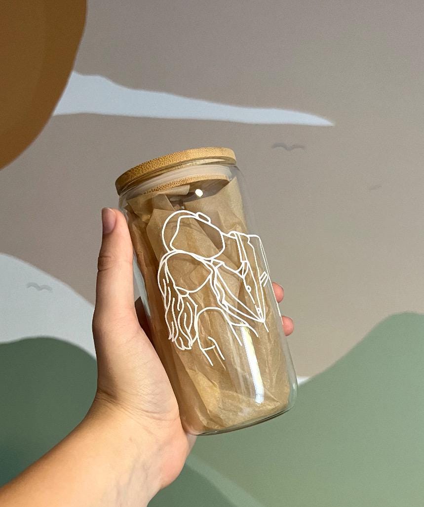 Line Portrait Glass - Etsy