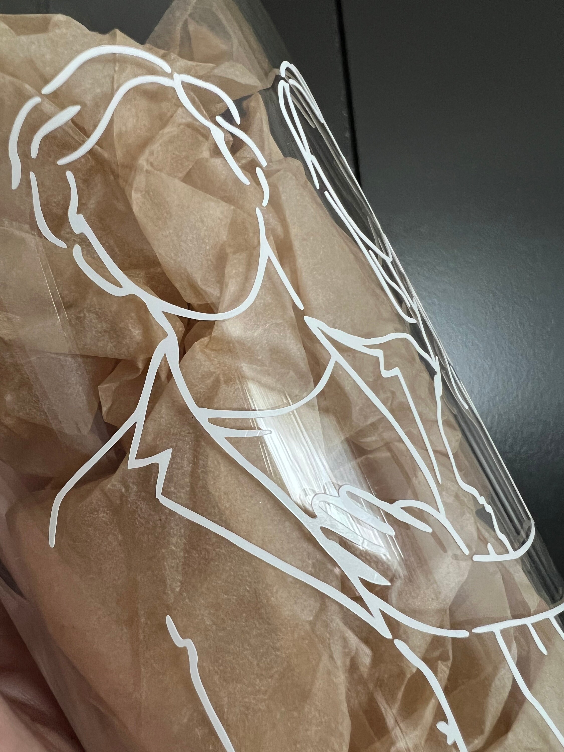 Line Portrait Glass - Etsy