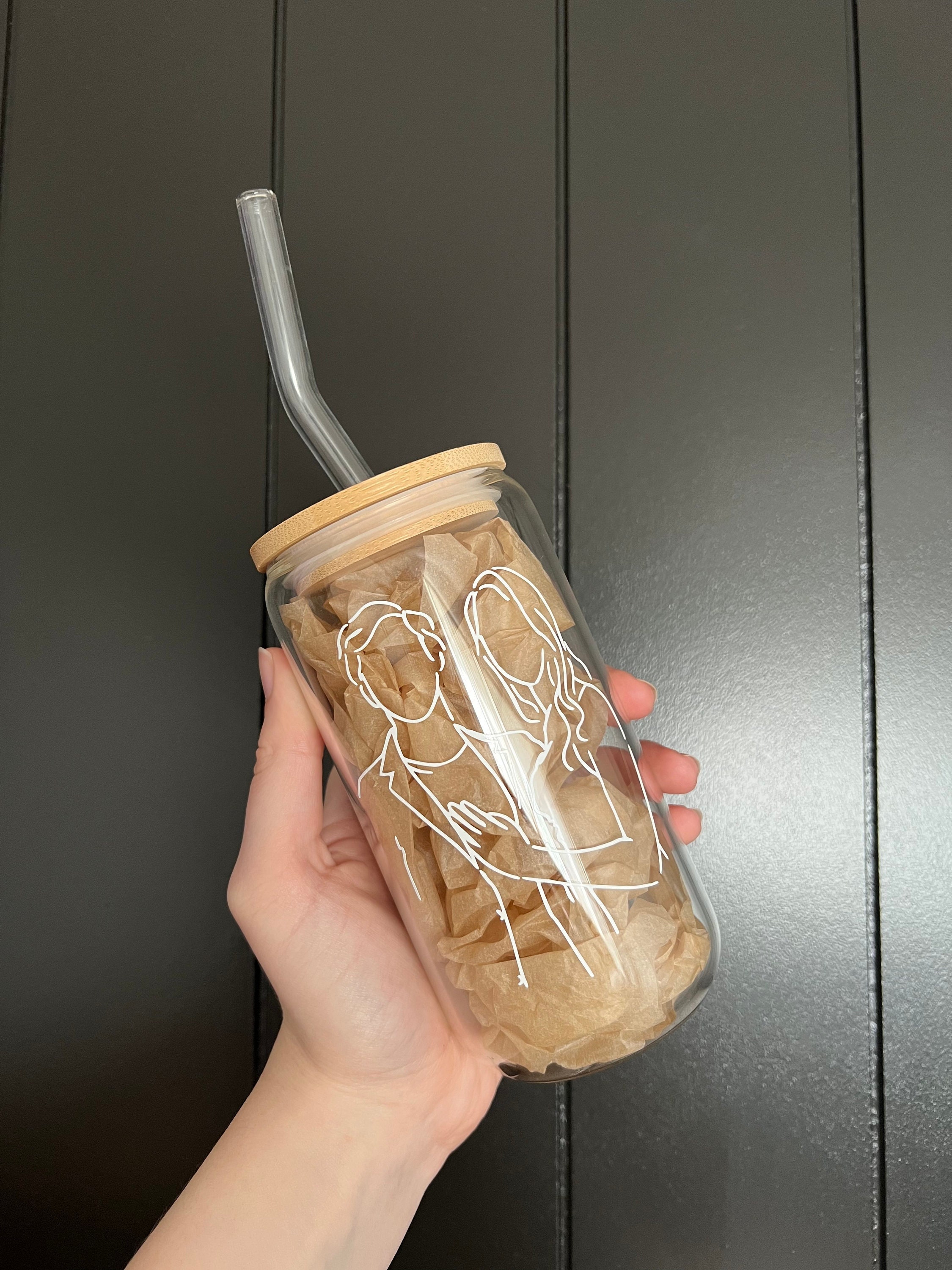 Line Portrait Glass - Etsy