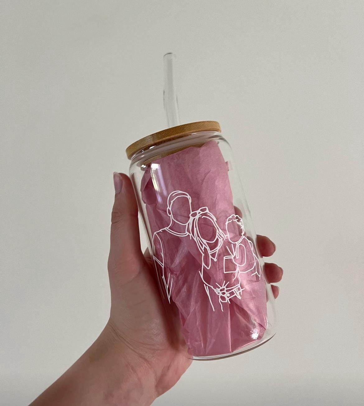 Line Portrait Glass - Etsy