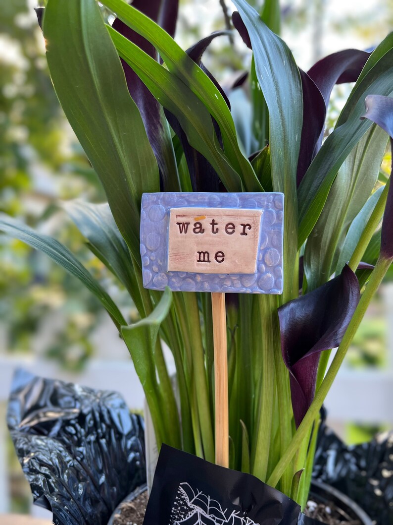 Handmade Ceramic Emotional Support Plant Marker: Garden Decor - Etsy