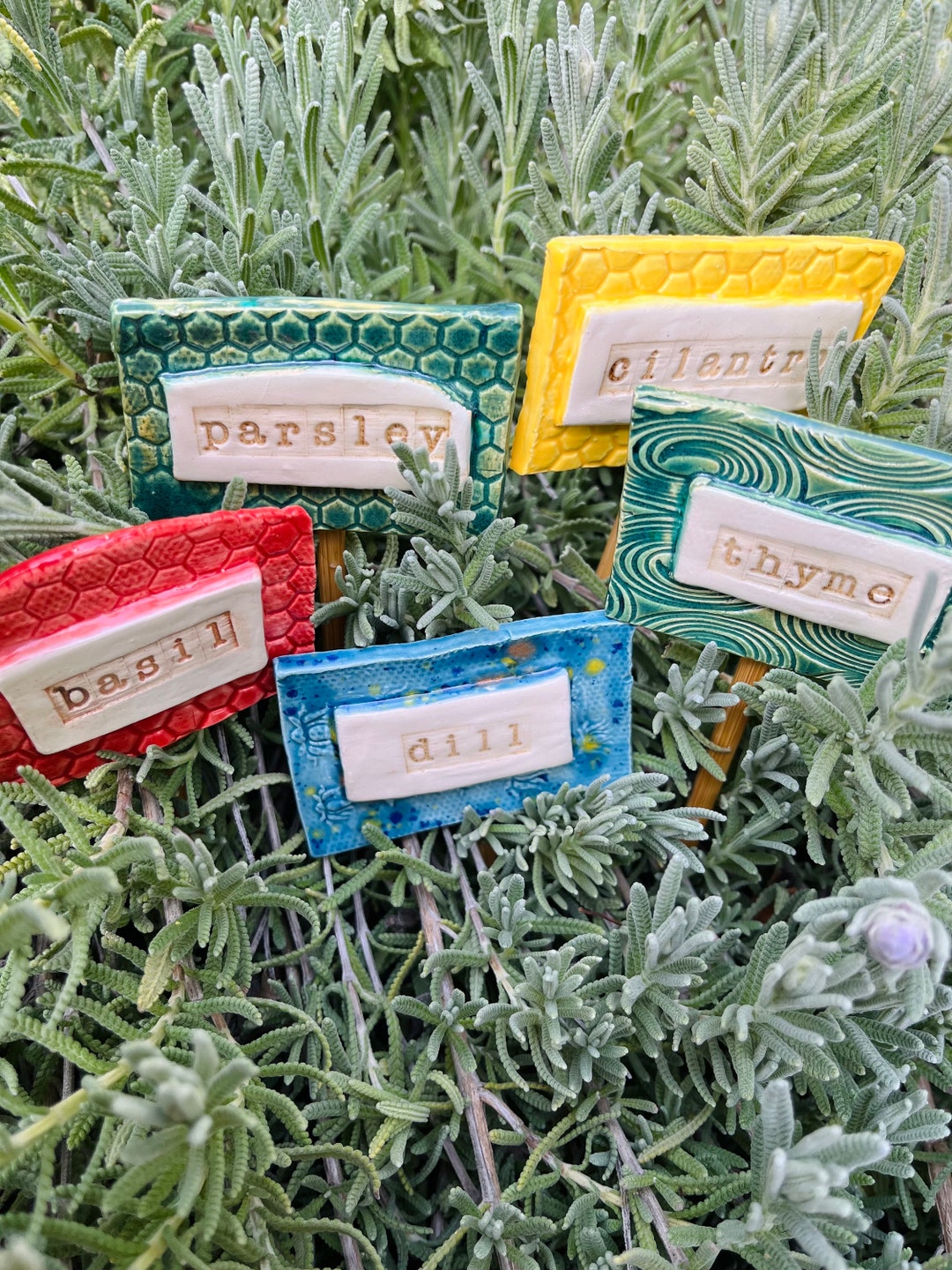 Herb Garden Markers Set - Rustic Herb Plant Tags for Outdoor/indoor Use ...