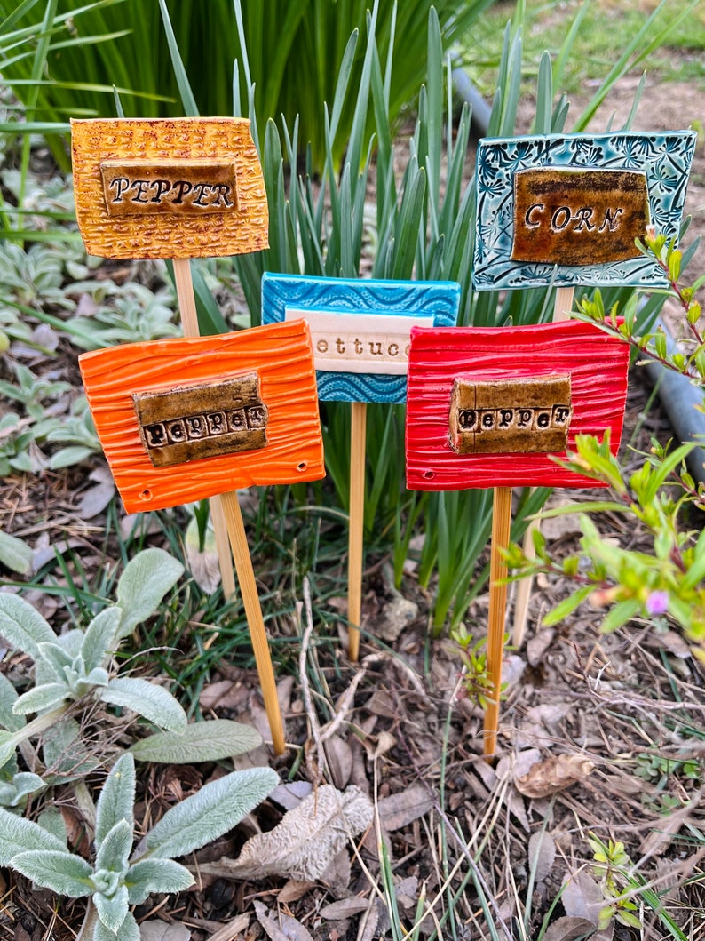 Vegetable Garden Markers Garden Stakes Vegetable Marker Vegetable ...