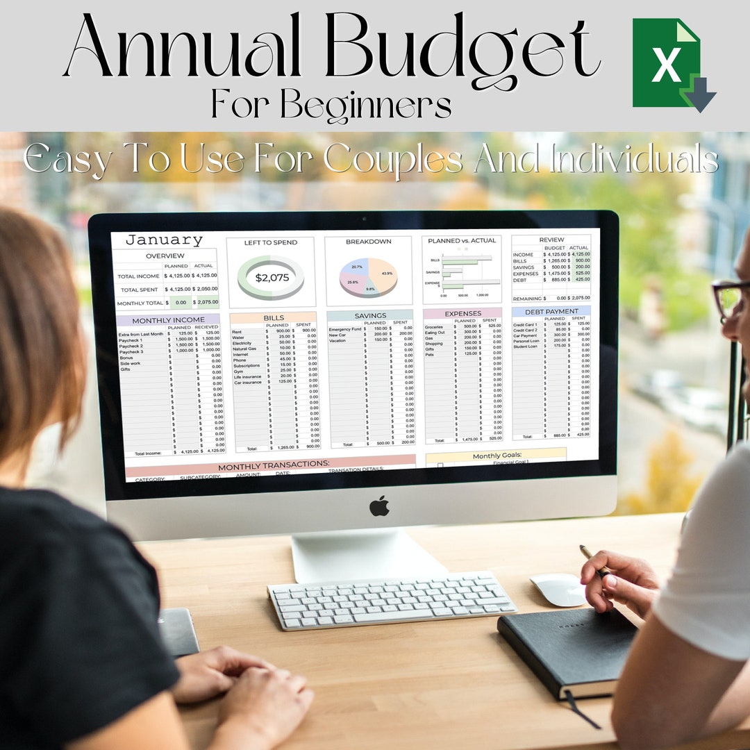 2023 Budget Template, Annual Budget, EXCEL Budget, Easy to Use Budget ...