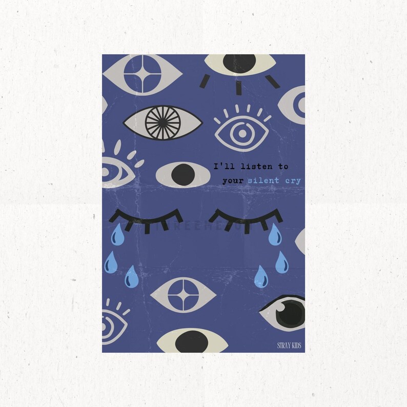 SKZ Subtle Digital Kpop Wall Print - Silent Cry - Etsy