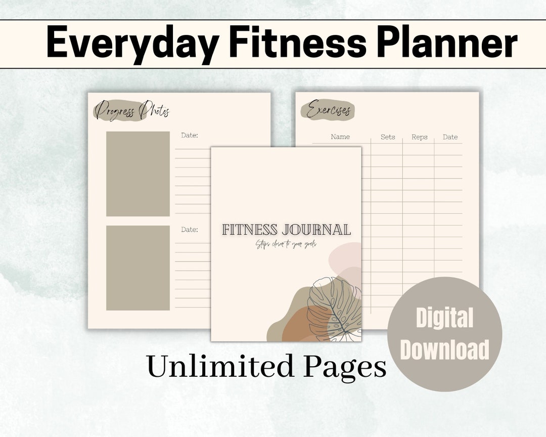Cute Fitness Planner, Weight Tracker, Exercise Tracker, Weight Loss ...