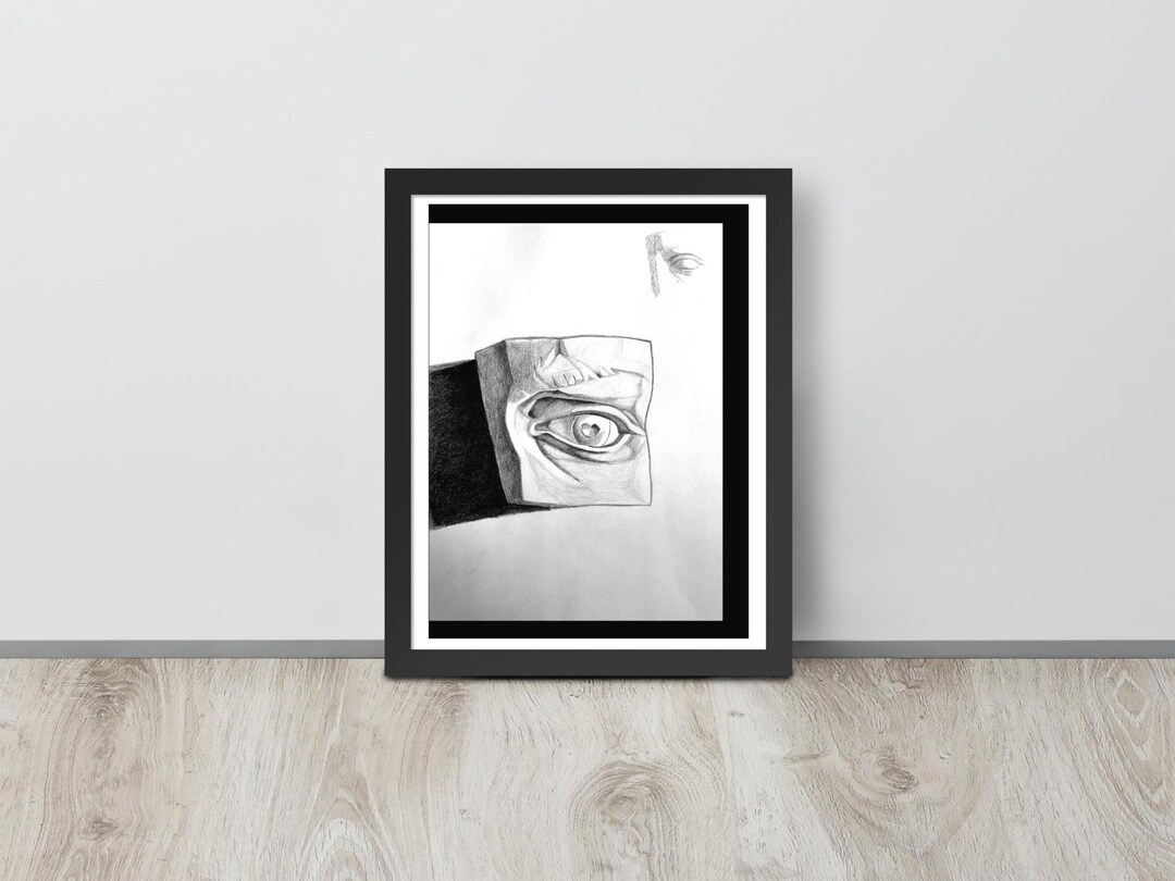 Eye of David - Hand-drawn Classical Cast Study Framed | Renaissance ...