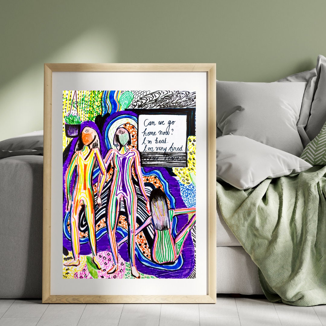 Girls Night Out Art Print Download - Trippy and Colorful Abstract ...