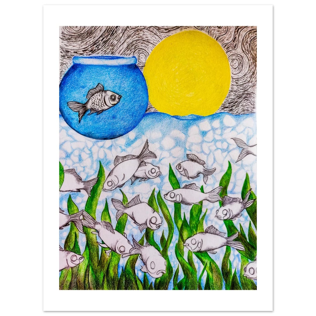 Loneliness Art Print - Abstract Illustration for Home Decor - Etsy