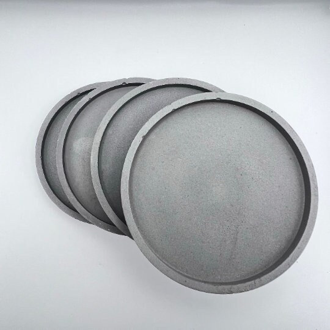 Luxury Concrete Coasters Minimalist Decor Cement Coasters Set of 4 ...