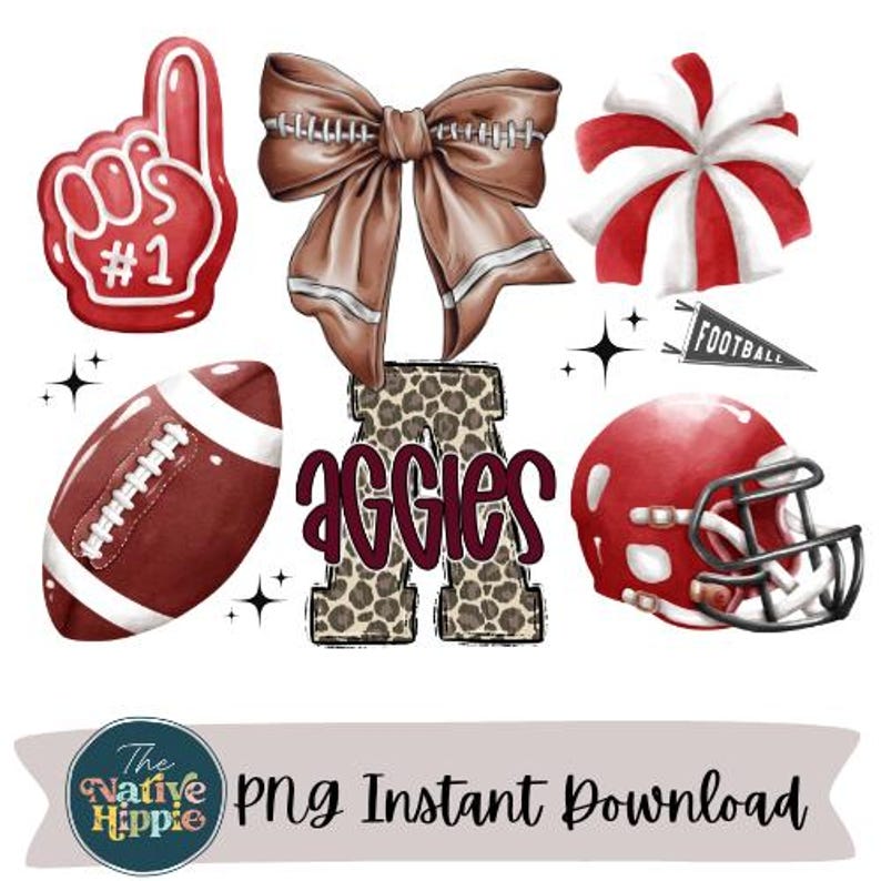 Football PNG Aggies - Etsy