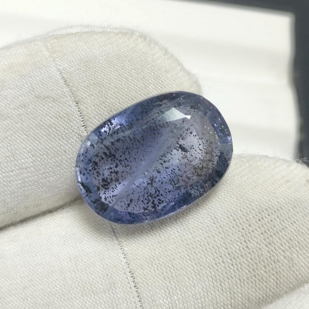 Blue Galaxy Iolite Sunstone 10 Ct, Oval Cut 17x12x7mm, Shimmer ...