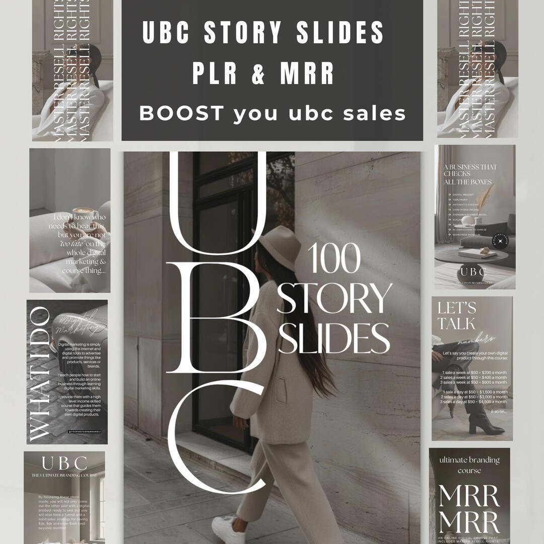 UBC Story Slides: 100 Canva Templates (PLR & MRR) - Etsy