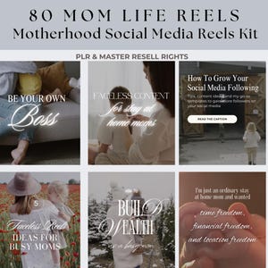 Faceless Mom Life Reels Templates Canva Editable PLR MRR Kit Done-for ...