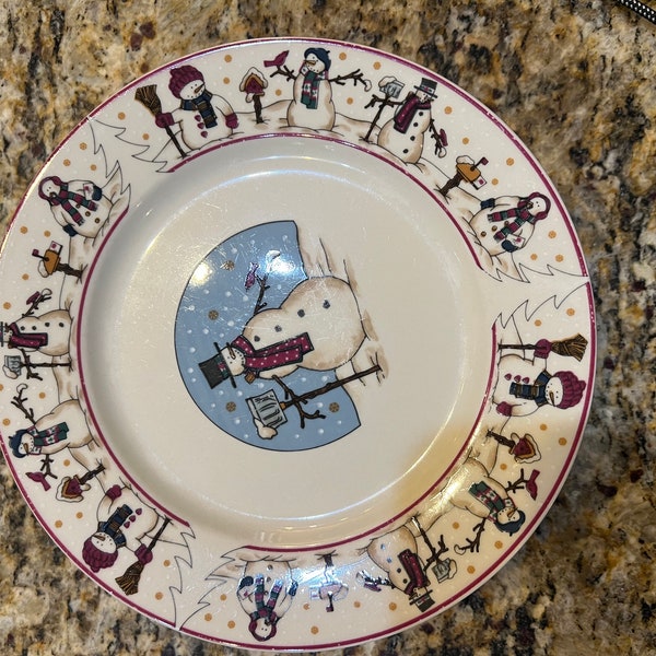Snowman Plate - Etsy