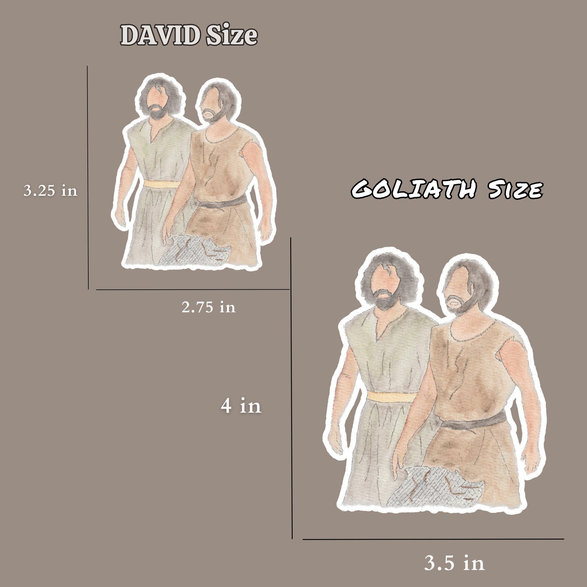 Chosen Sticker Pack DAVID Size Small Bible Stickers - Etsy