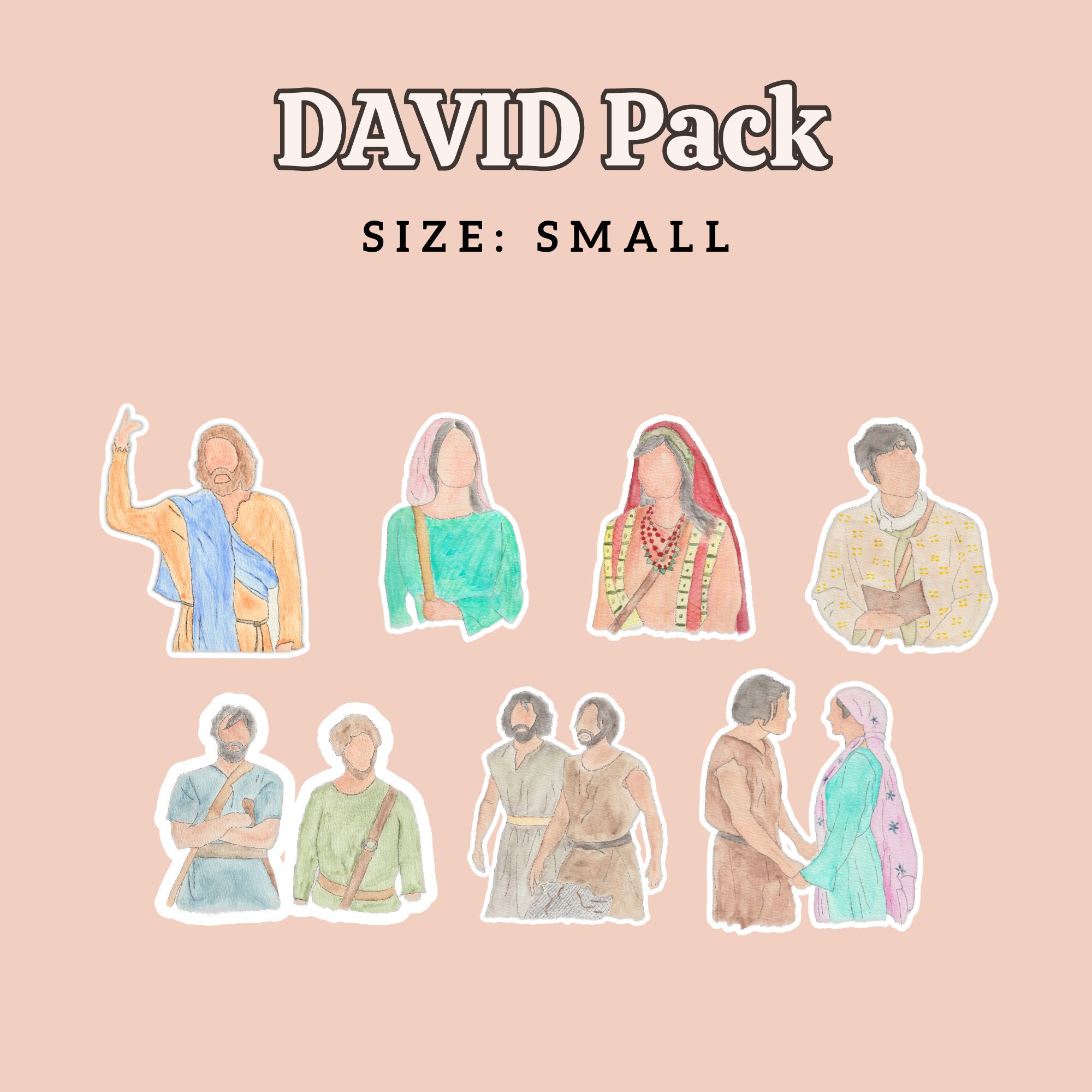 Chosen Sticker Pack DAVID Size Small Bible Stickers - Etsy