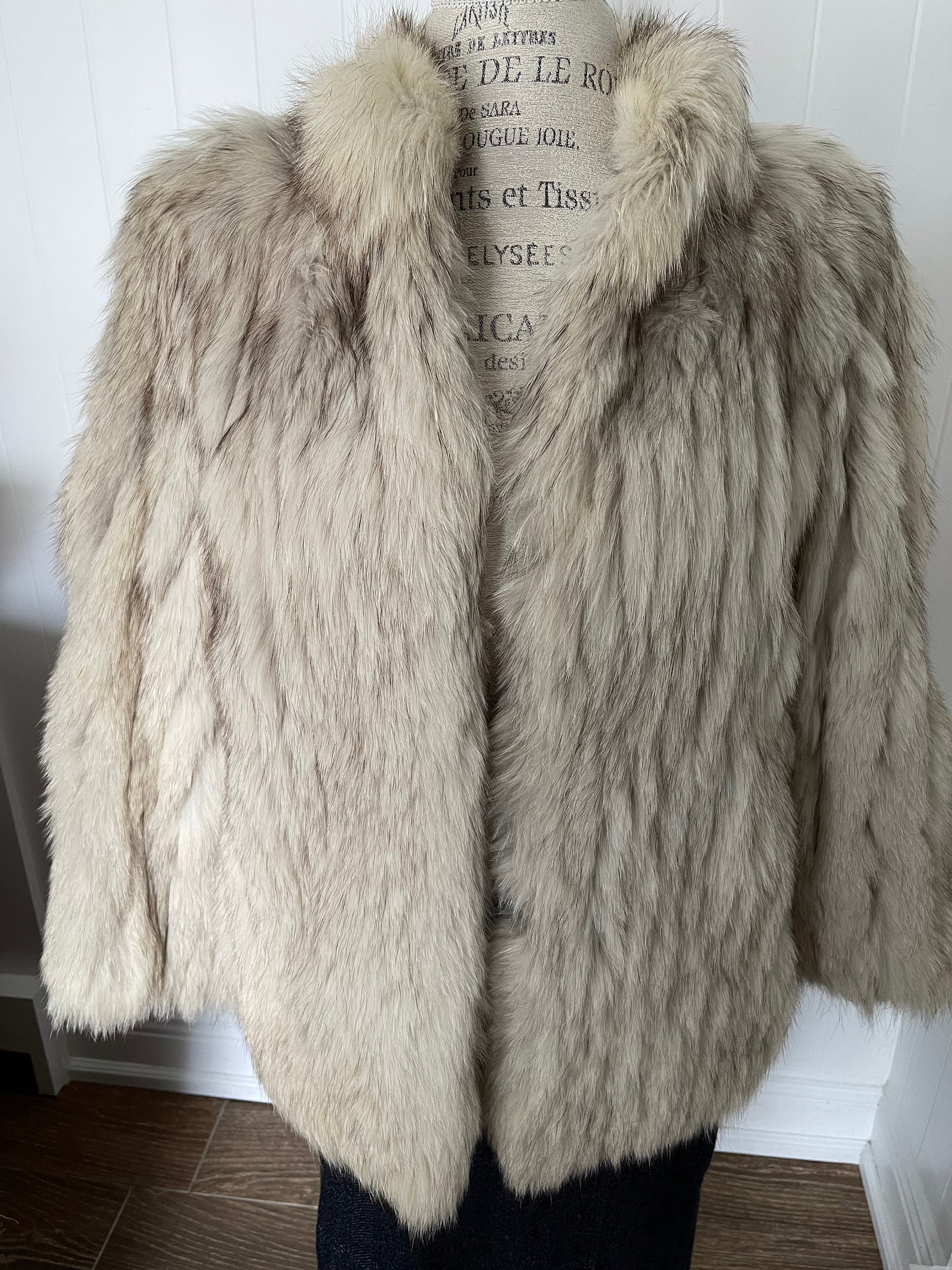 Silver Fox Ladies Vintage Coat by Stavros - Etsy