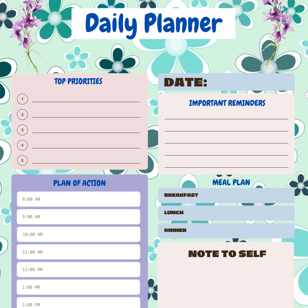 Effortlessly Organized: Your Daily Digital Personal Planner Instant ...