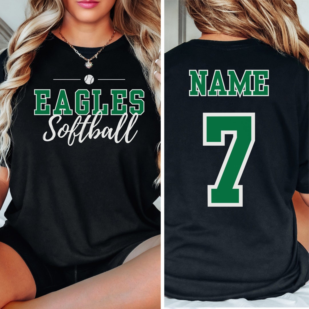 Two-sided Custom Softball Shirt Custom Name Custom Number Custom Team ...