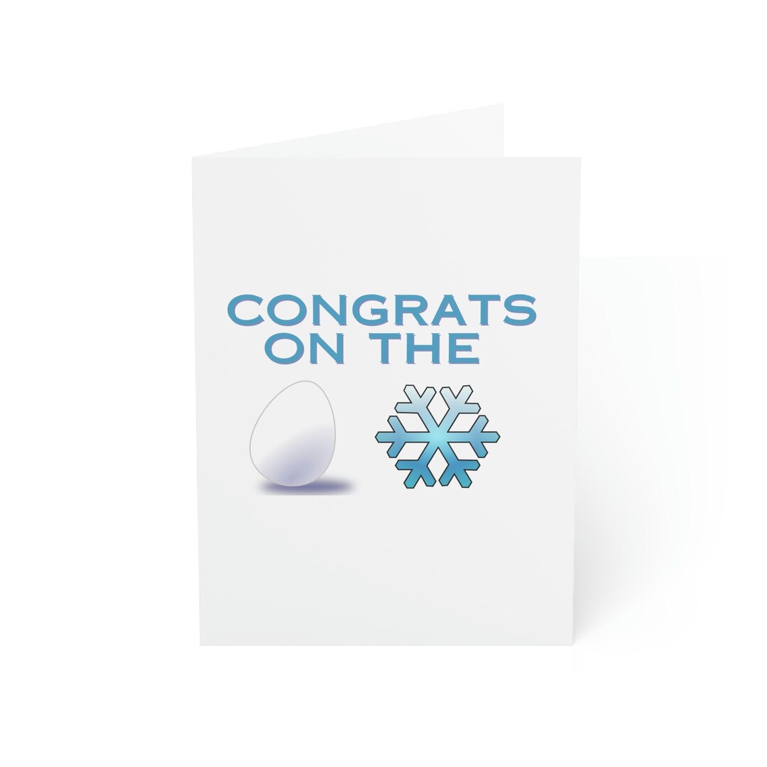 Egg Freezing Congratulations Greeting Cards 1, 10, 30, and 50pcs Card ...