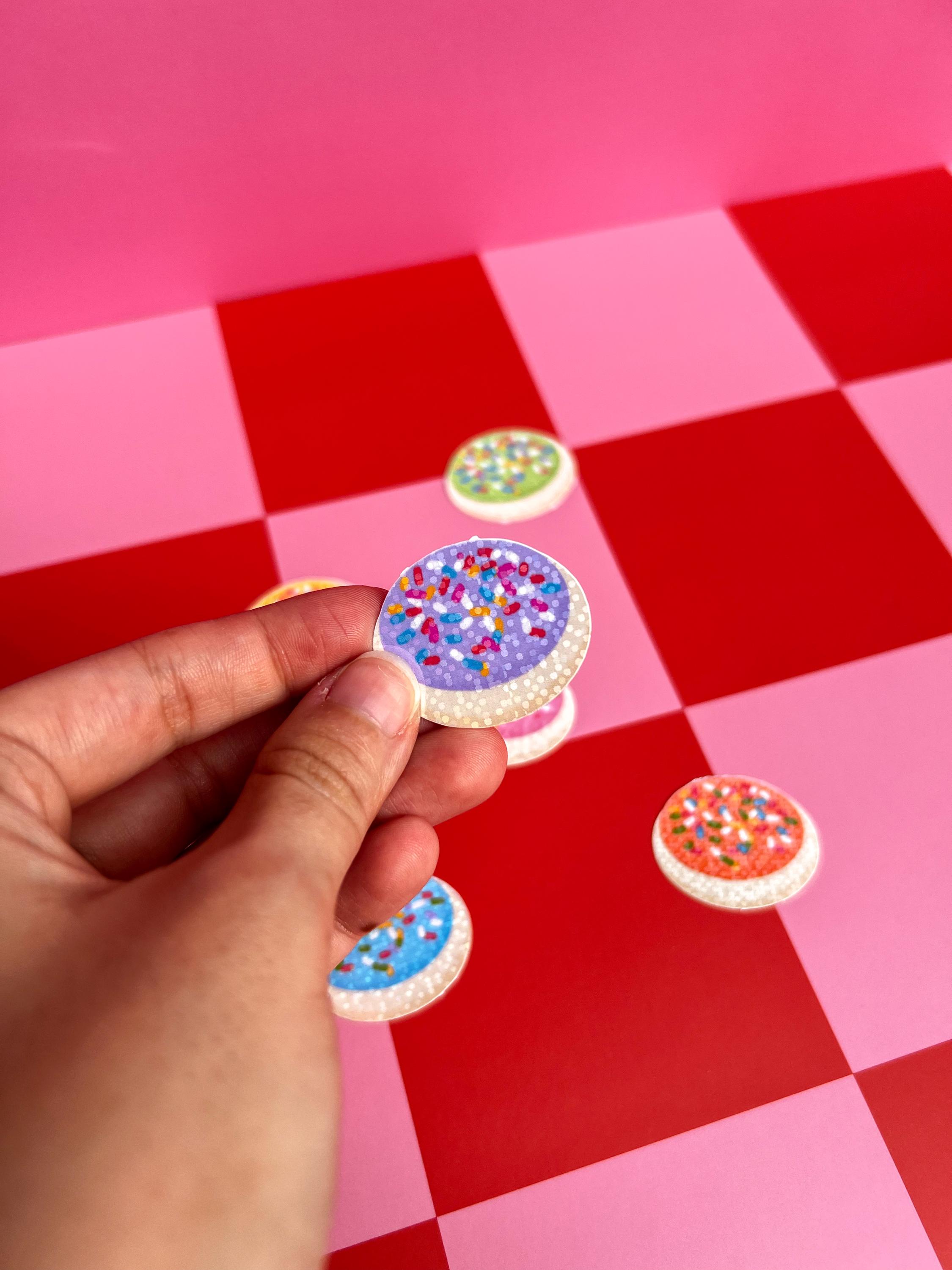 6pcs Frosted Sugar Cookies Sticker Pack | Hand-drawn, Waterproof ...