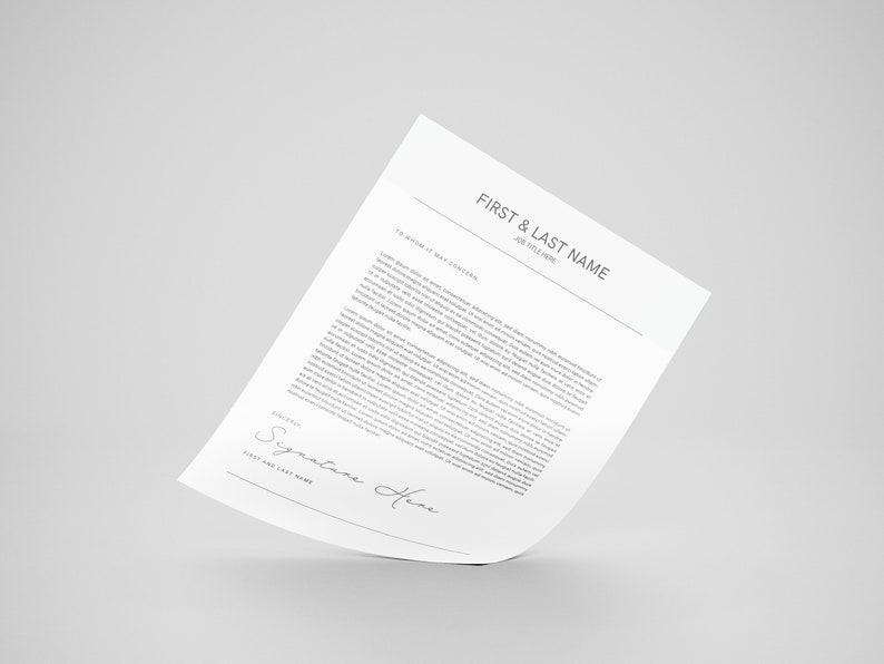 Resume Template, Minimalist Professional Resume Template for Word ...