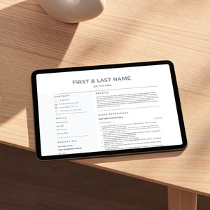 Resume Template, Minimalist Professional Resume Template for Word ...