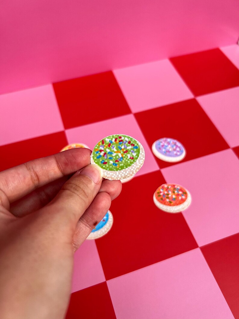 6pcs Frosted Sugar Cookies Sticker Pack | Hand-drawn, Waterproof ...