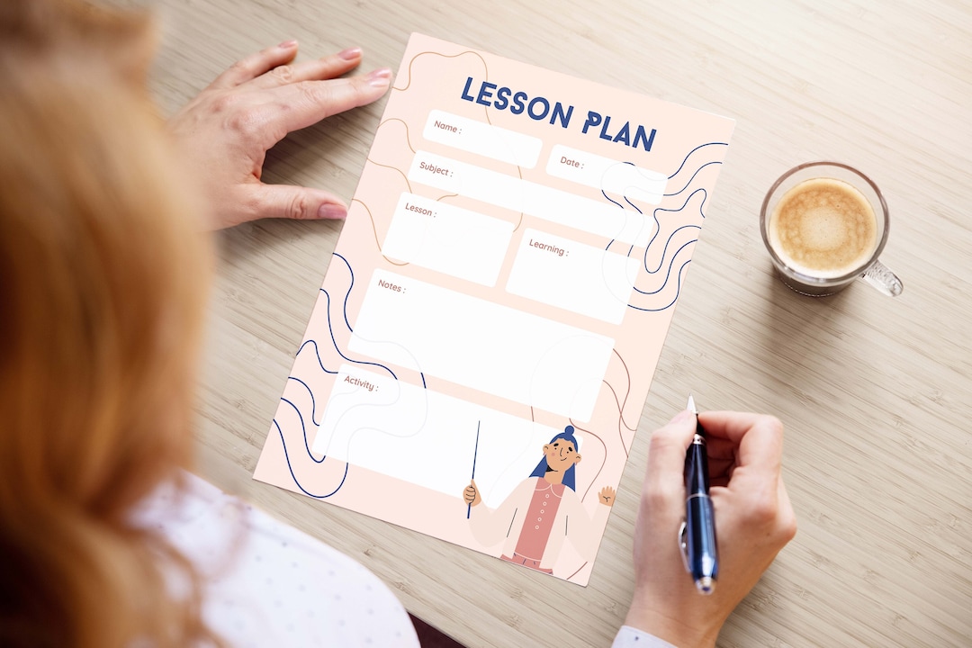 Fun Lesson Plan Sheet Design, PDF Digital Download, iPad Use or ...