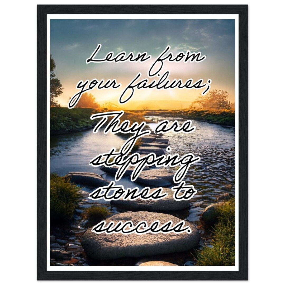 Motivational Premium Matte Paper Wooden Framed Poster - "learn From ...