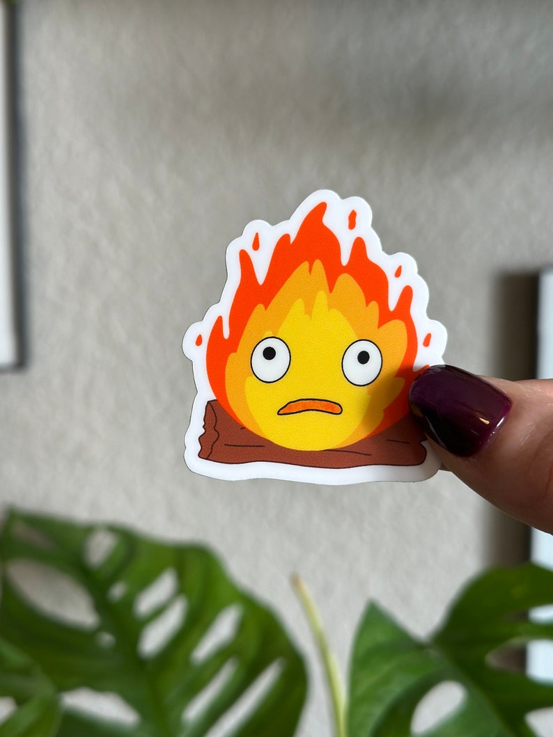 Calcifer Sticker Howls Moving Castle - Etsy