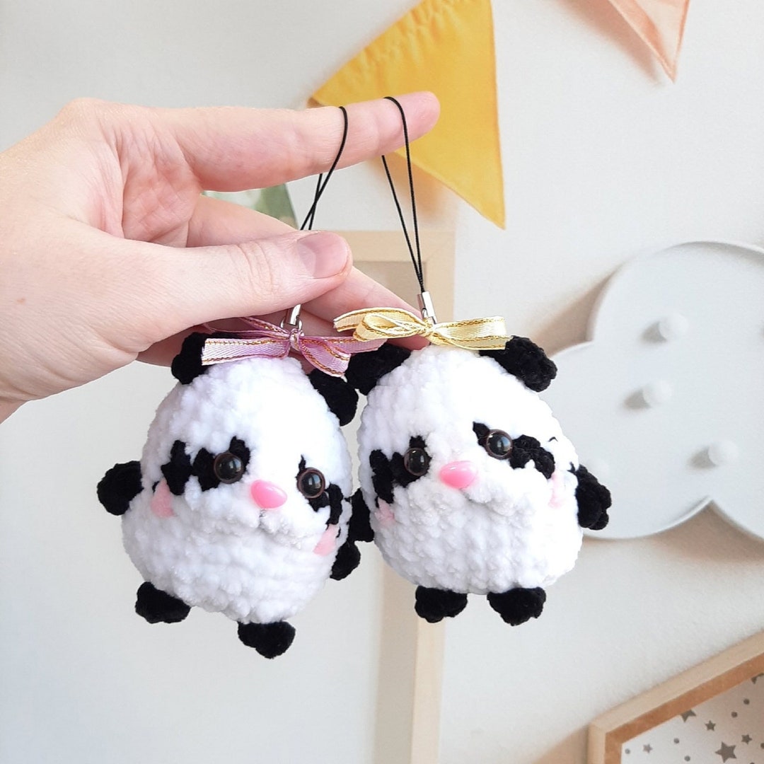 Crochet PATTERN Panda Keychain, No Sew, Amigurumi Tutorial PDF in ...