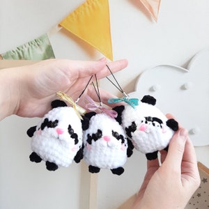Crochet PATTERN Panda Keychain, No Sew, Amigurumi Tutorial PDF in ...