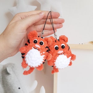 Crochet PATTERN Tiger Keychain, No Sew, Amigurumi Tutorial PDF in ...